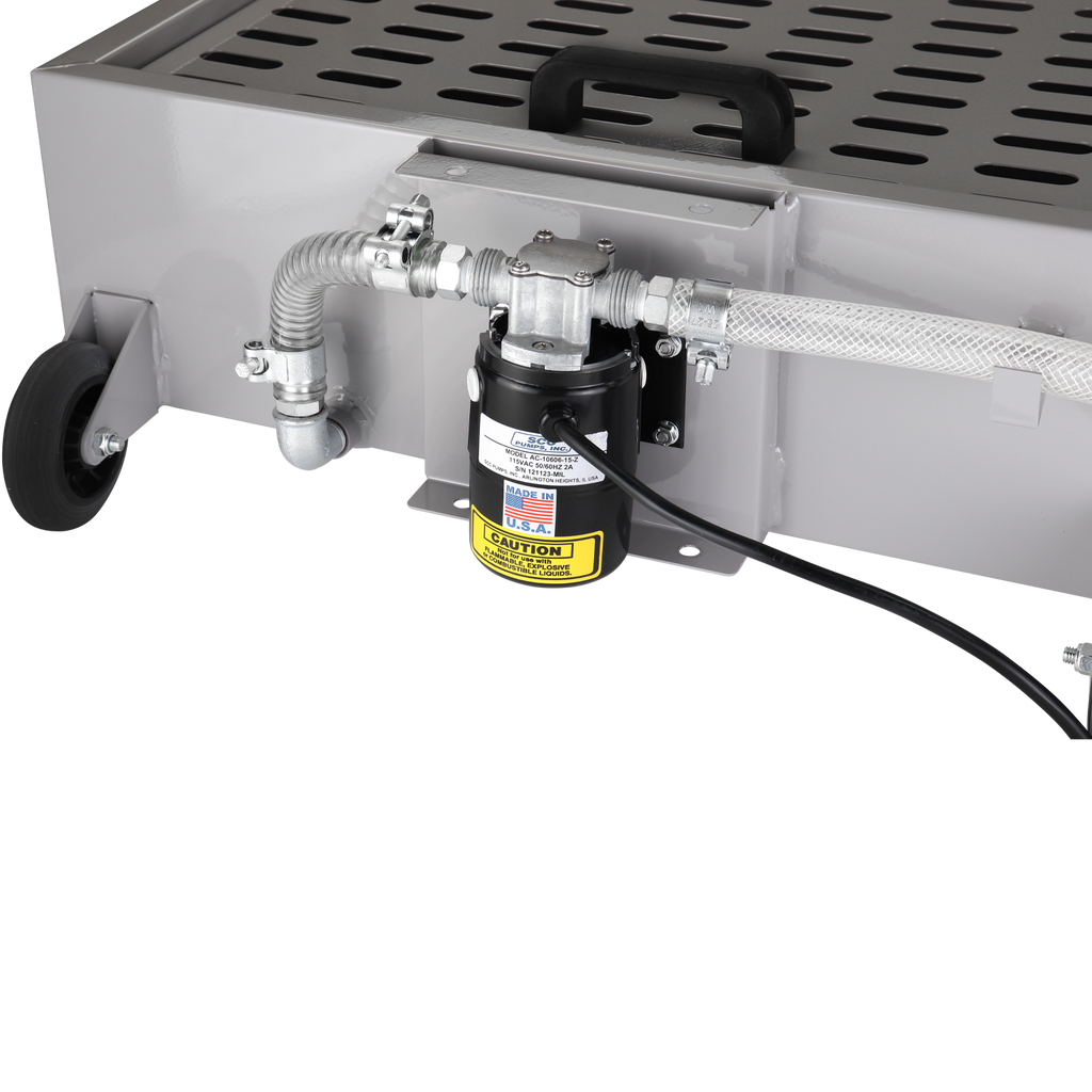 ZELP26-EP - 26 Gallon Steel Low Profile Oil Drain with Electric Pump